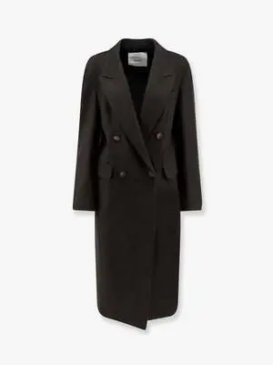 HEVO Martina Franca Wool Blend Coat - Brown