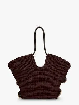 Zimmermann Goldentime Raffia Shoulder Bag With Ruffles