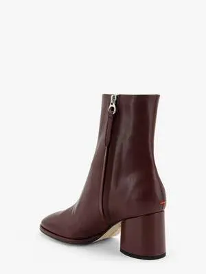 AeydĒ Leather Ankle Boots - Red