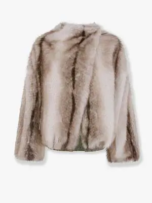 THE FRANKIE SHOP Vera Reversible Nylon And Synthetic Fur Jacket - Green