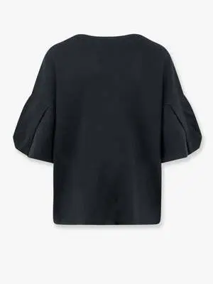 NUDE Wool Blend Boat Neck Sweater - Black