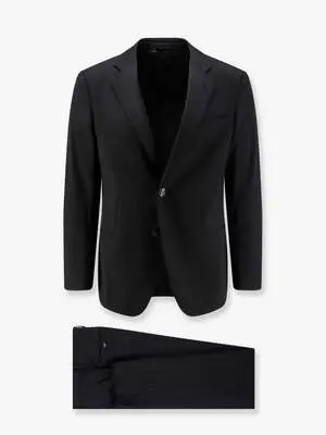 Giorgio Armani Soho Line Super 160s Virgin Wool Suit - Black