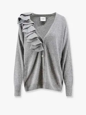 NUDE Wool Blend Cardigan - Grey