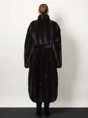 THE FRANKIE SHOP Ravello Faux Fur Coat - Brown