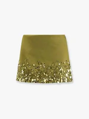 Retrofete Mini Skirt With Sequins And Rhinestones