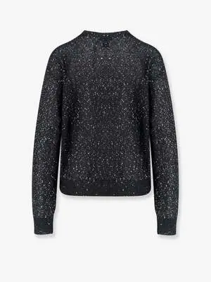 NUDE Mohair Blend Sweater With Sequins - Black