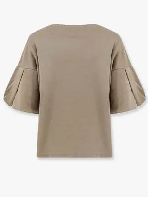 NUDE Wool Blend Boat Neck Sweater - Beige