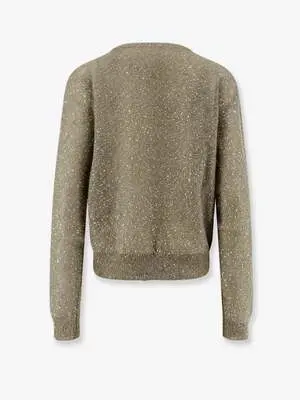NUDE Mohair Blend Sweater With Sequins - Green
