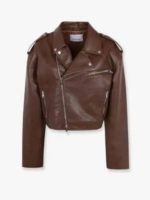 THE FRANKIE SHOP Daphne Faux Leather Biker Jacket