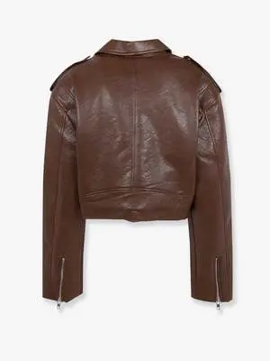 THE FRANKIE SHOP Daphne Faux Leather Biker Jacket