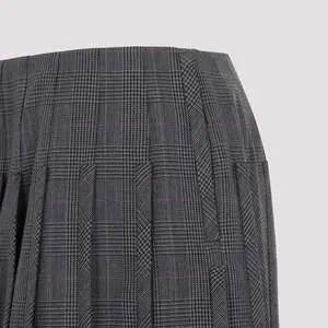 Thom Browne Low Rise Mini Narrow Pleated Skirt