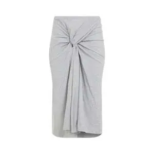 Dries Van Noten Dries Van Noten Hemellana Midi Skirt Women Gray