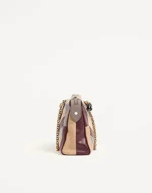 Valentino Garavani Panthea Medium Shoulder Bag In Nappa With A Chevron Pattern