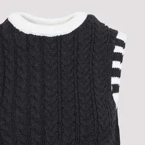 Thom Browne Aran Cable Shell Top - Gray