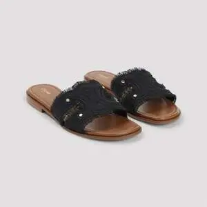 Celine Fringed Triomphe Mule