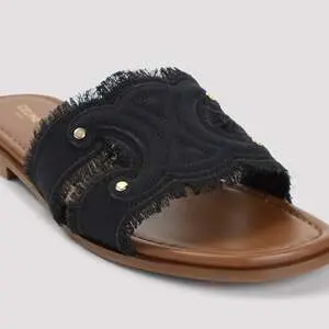 Celine Fringed Triomphe Mule