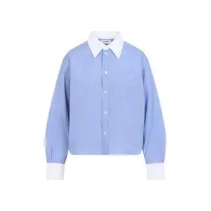 Celine Cropped Shirt - Blue