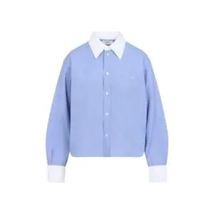 Celine Cropped Shirt - Blue