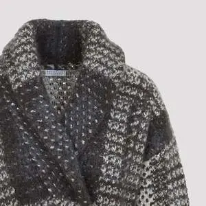 Brunello Cucinelli Macrocheck Cardigan Coat
