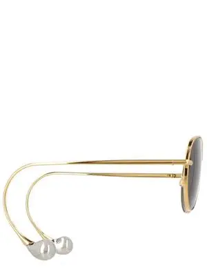 Bottega Veneta Aviator Drop Sunglasses