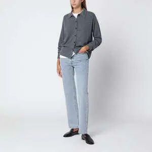 TOTEME Dark Melange Cashmere Cardigan - Grey