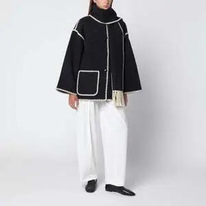 TOTEME Dark Mélange Jacket With Scarf