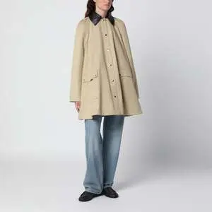 CORDERA Voluminous Camel Cotton Coat - Beige