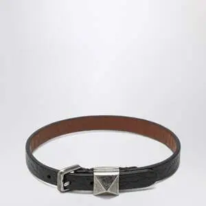 Valentino Garavani Rockstud Bracelet In Leather - Black