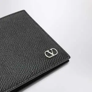 Valentino Garavani Vlogo Signature Wallet In Grained Leather