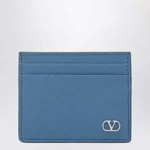 Valentino Garavani Ultramarine Leather Card Holder - Blue