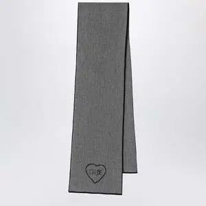 Chloé Gray Mélange Scarf In Wool And Cotton