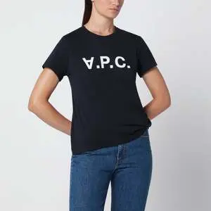 A.p.c. Navy Cotton T-shirt - Blue