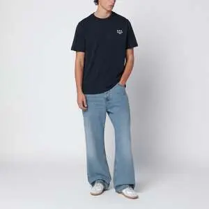 A.p.c. Rue Madame T-shirt In Navy Cotton - Blue