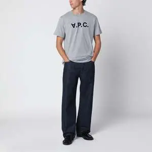 A.p.c. Standard Grand Mélange Gray Cotton T-shirt - Grey