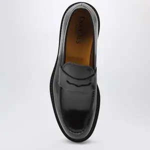 DOUCAL'S Ebony Leather Penny Moccasin