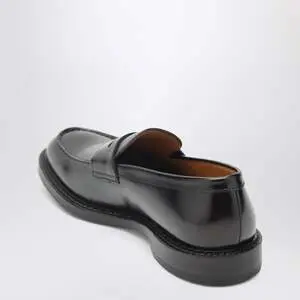 DOUCAL'S Ebony Leather Penny Moccasin