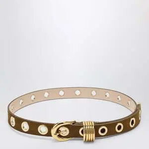 DEHANCHE Belt In Suede With Metal Eyelets