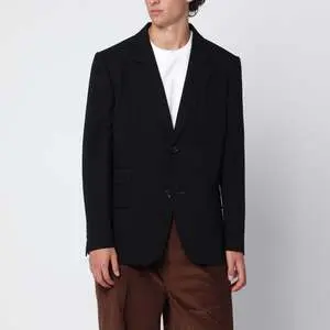AMI Paris Straight Wool Blazer - Black