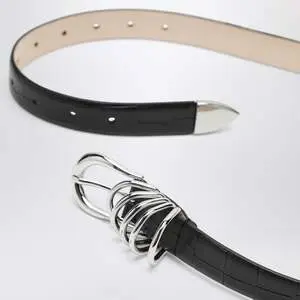 DEHANCHE Hollyhock Belt /silver In Leather