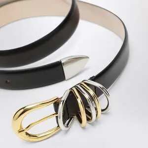 DEHANCHE Hollyhock Belt /gold/silver In Leather