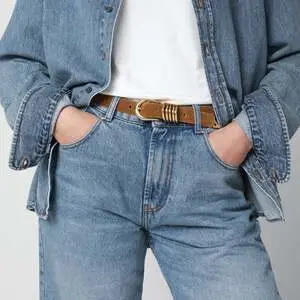 DEHANCHE Hollyhock Belt Light /gold In Suede