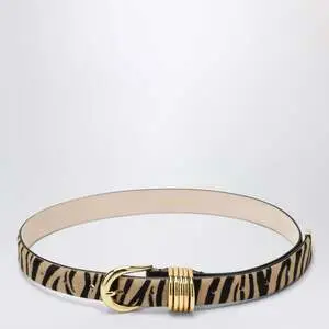 DEHANCHE Hollyhock Belt In Zebra-print And Crocodile-effect Leather