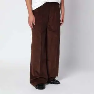 AMI Paris Chocolate Corduroy Trousers