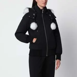 Moose Knuckles Original Debbie Cotton Bomber Jacket - Black