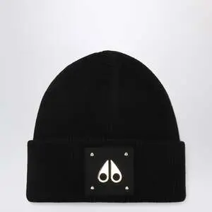Moose Knuckles Gold Series Icon Wool Beanie - Black
