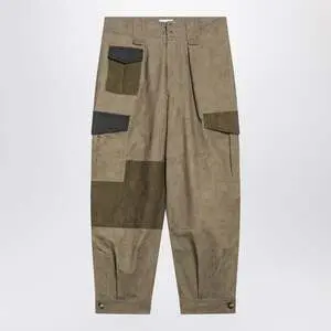 Isabel Marant Étoile Renzae Khaki Cargo Pants In Cotton