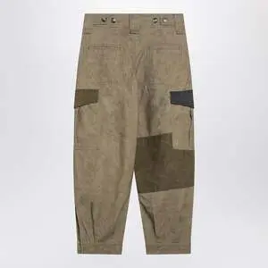 Isabel Marant Étoile Renzae Khaki Cargo Pants In Cotton