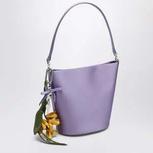 SELF-PORTRAIT Lilac Satin Bucket Bag