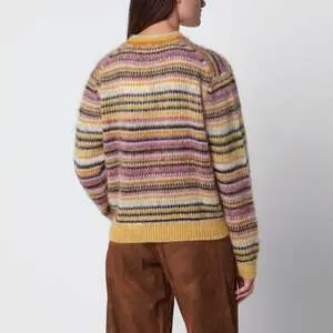 Isabel Marant Étoile Morine Multicolored Striped Mohair Sweater - Orange