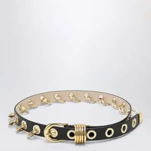 DEHANCHE Revenge Belt /gold In Leather With Metal Eyelets